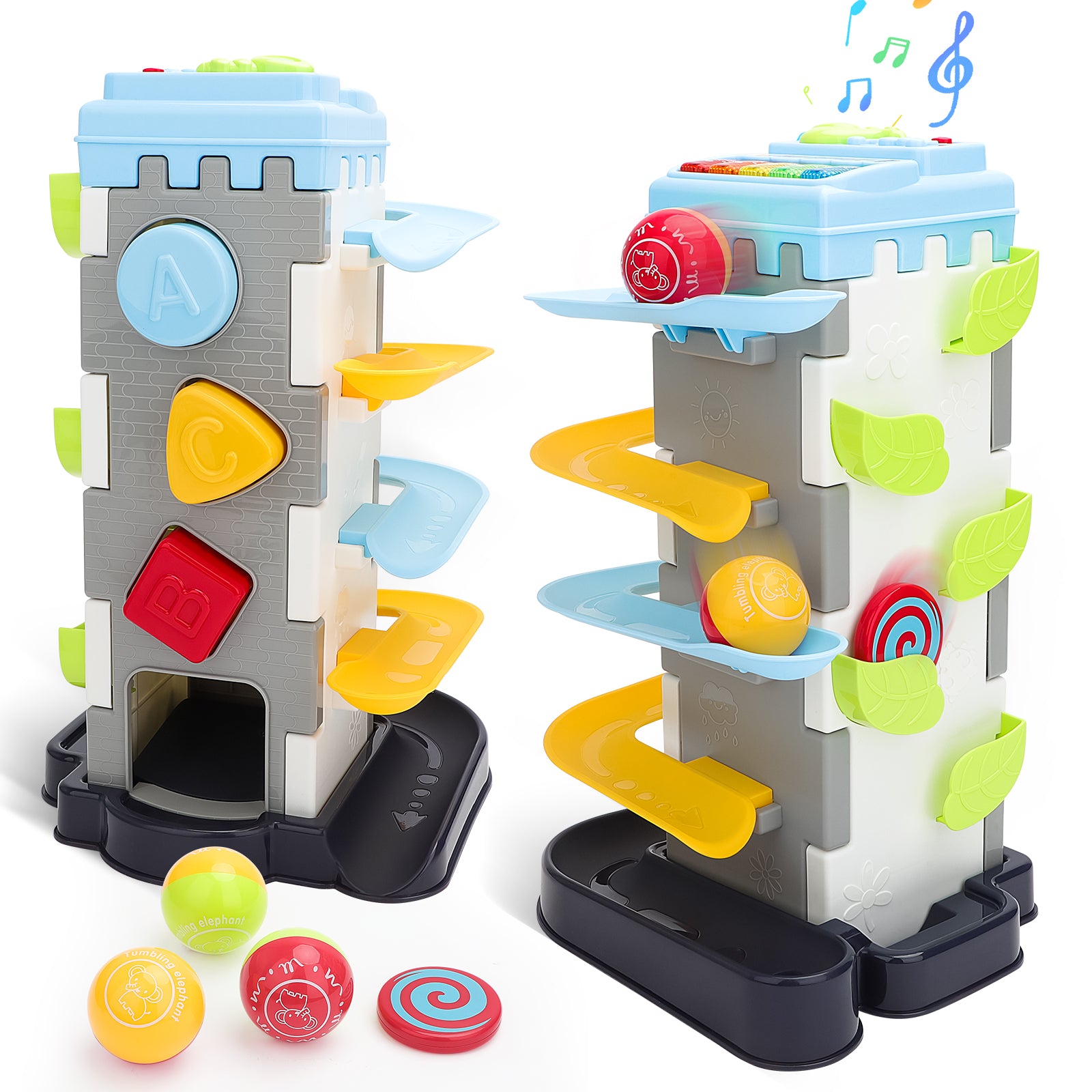 Children Sliding Ball Track Tower Toy Enlightenment Tower - Tesco Groceries
