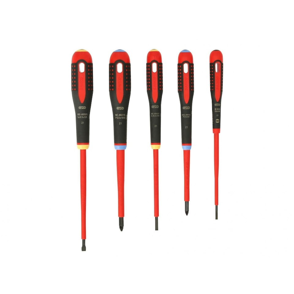 Bahco Be-9882s Ergo Vde Insulated Screwdriver Set, 5 Piece - Multi ...