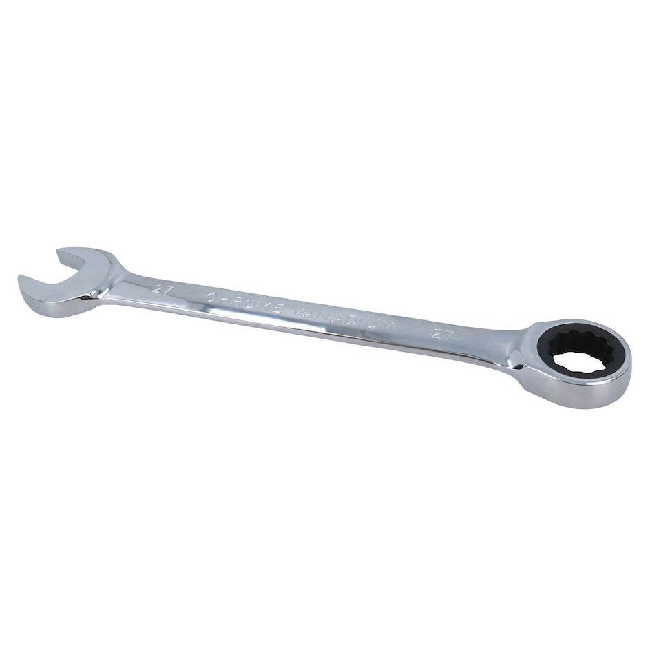 27mm Metric MM Combination Gear Ratchet Spanner Wrench 72 Teeth - Tesco ...