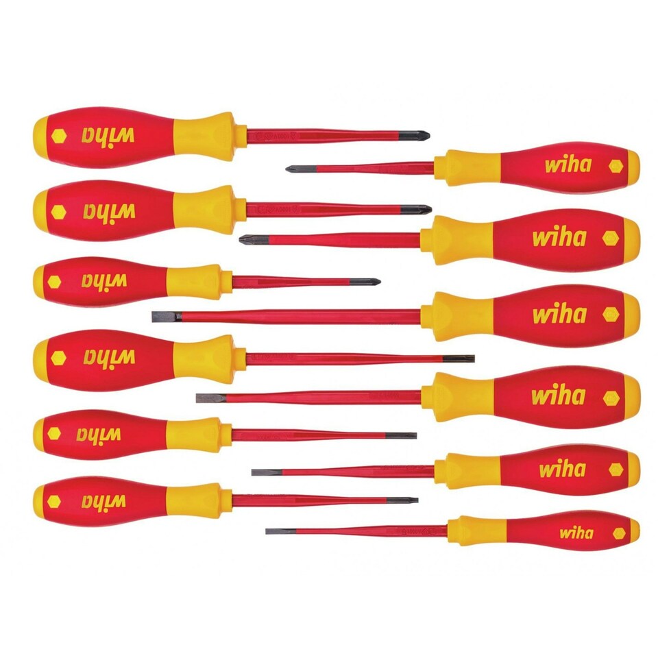 Wiha Softfinish Electric Slimfix Screwdriver Set, 12 Piece - Multi ...