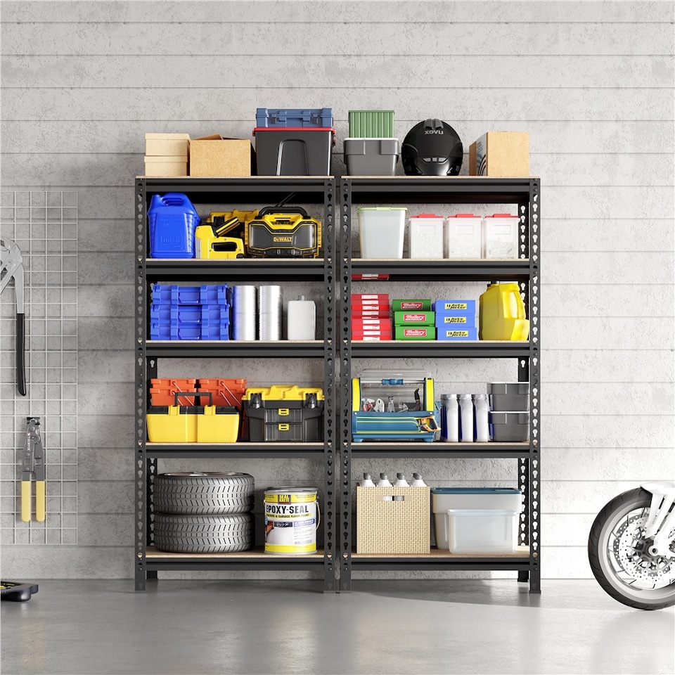 Yaheetech 2pcs Adjustable Metal Utility Shelves Boltless Assembly ...