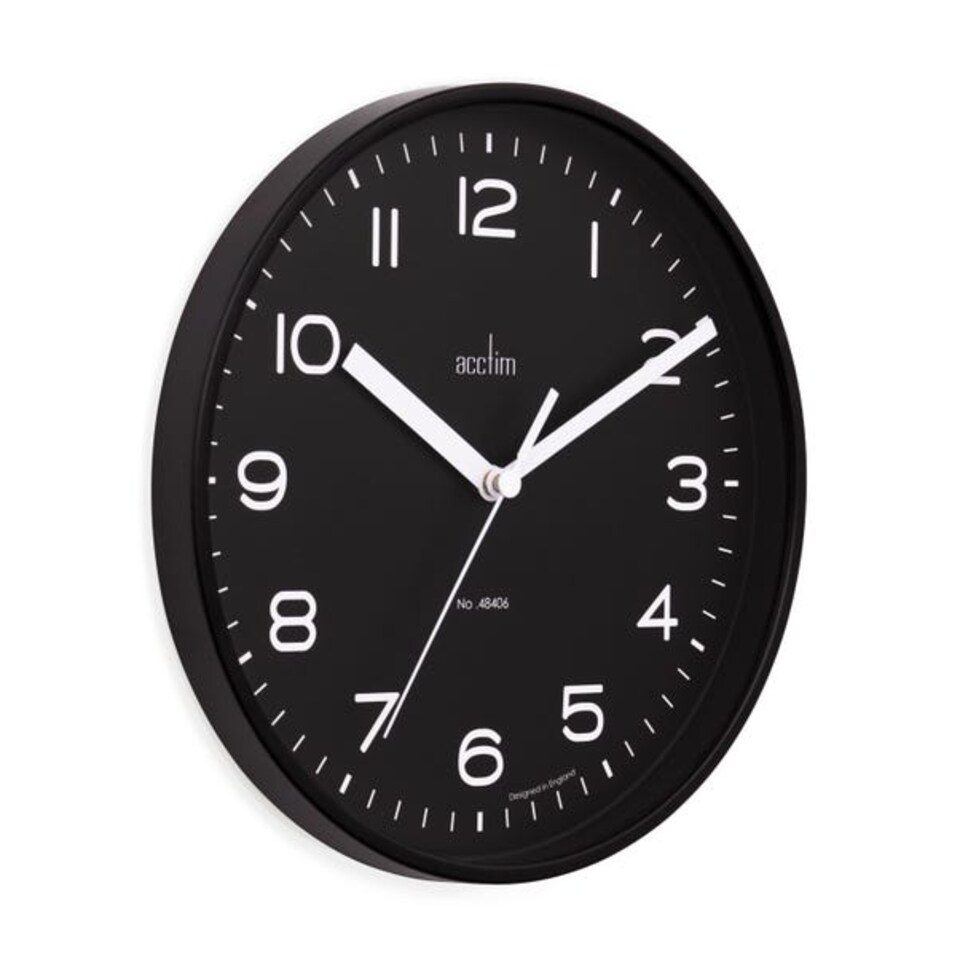 Acctim Runwell Small Wall Clock Quartz Slimline Case 20cm - Tesco Groceries