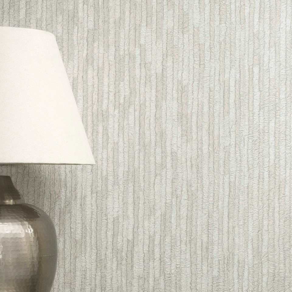 Crown M1401 Bergamo Leather Texture Wallpaper, Light Silver - Tesco ...