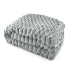 Leah Collection Deluxe Throw in Silver (55" x 71") | Grey | Grey ...