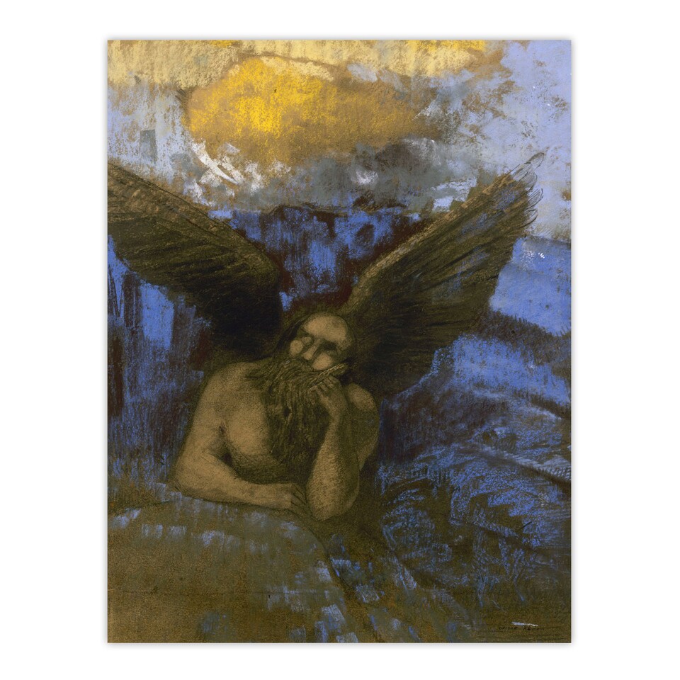 Odilon Redon Framed Wall Art Print Old Angel Winged Sphinx Painting ...