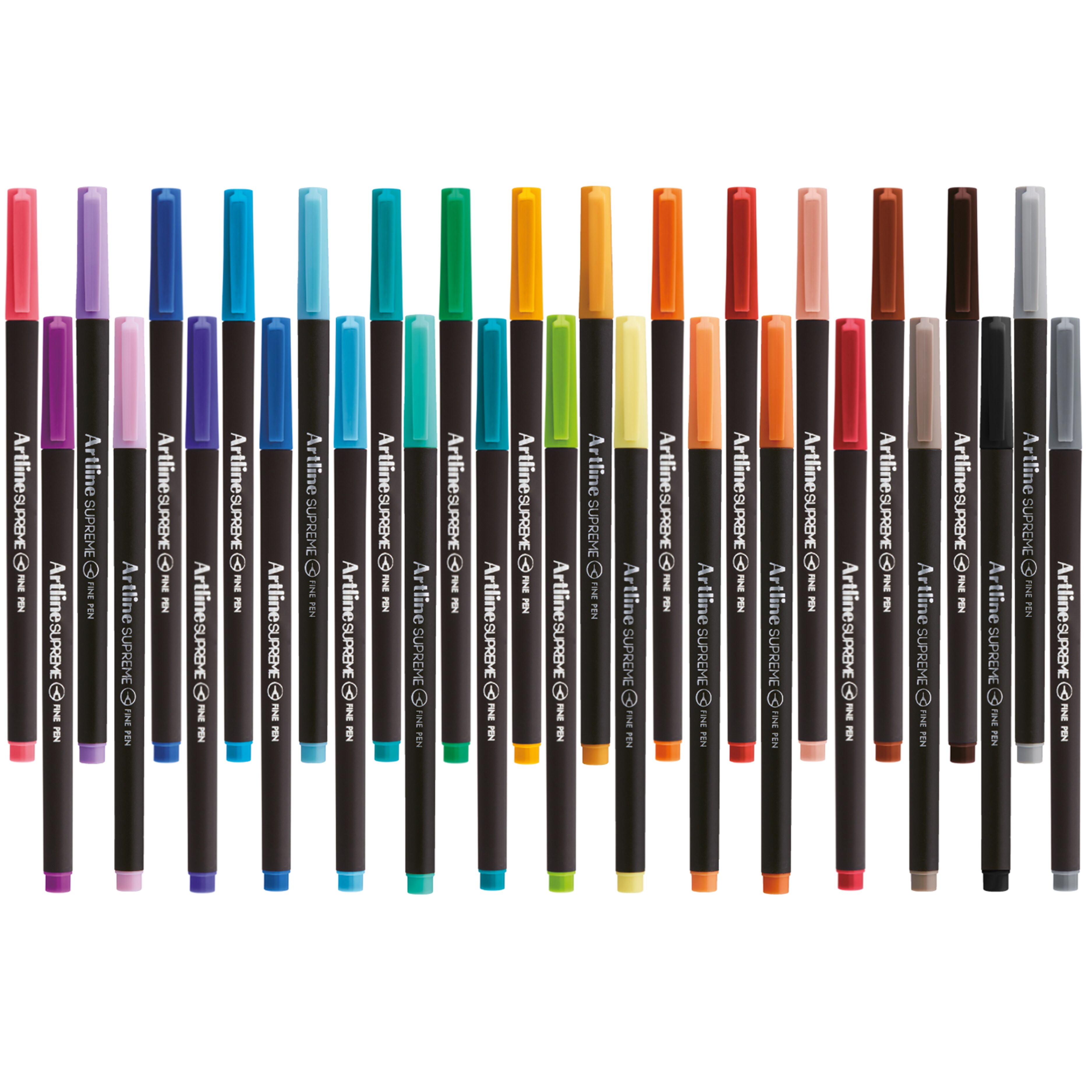 Artline Supreme Fine Pens Assorted Colors Pack 30 - Tesco Groceries