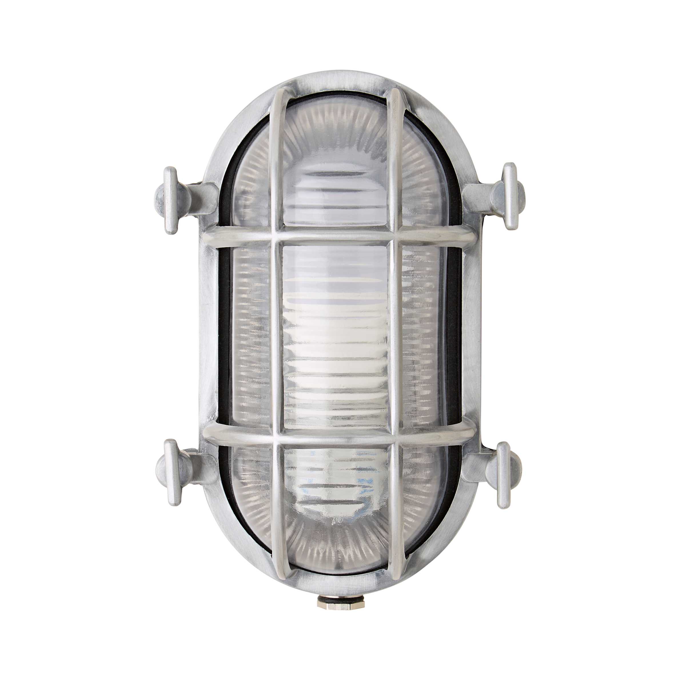 ValueLights Bow Chrome Outdoor Wall Bulkhead Light and Warm White Bulb ...