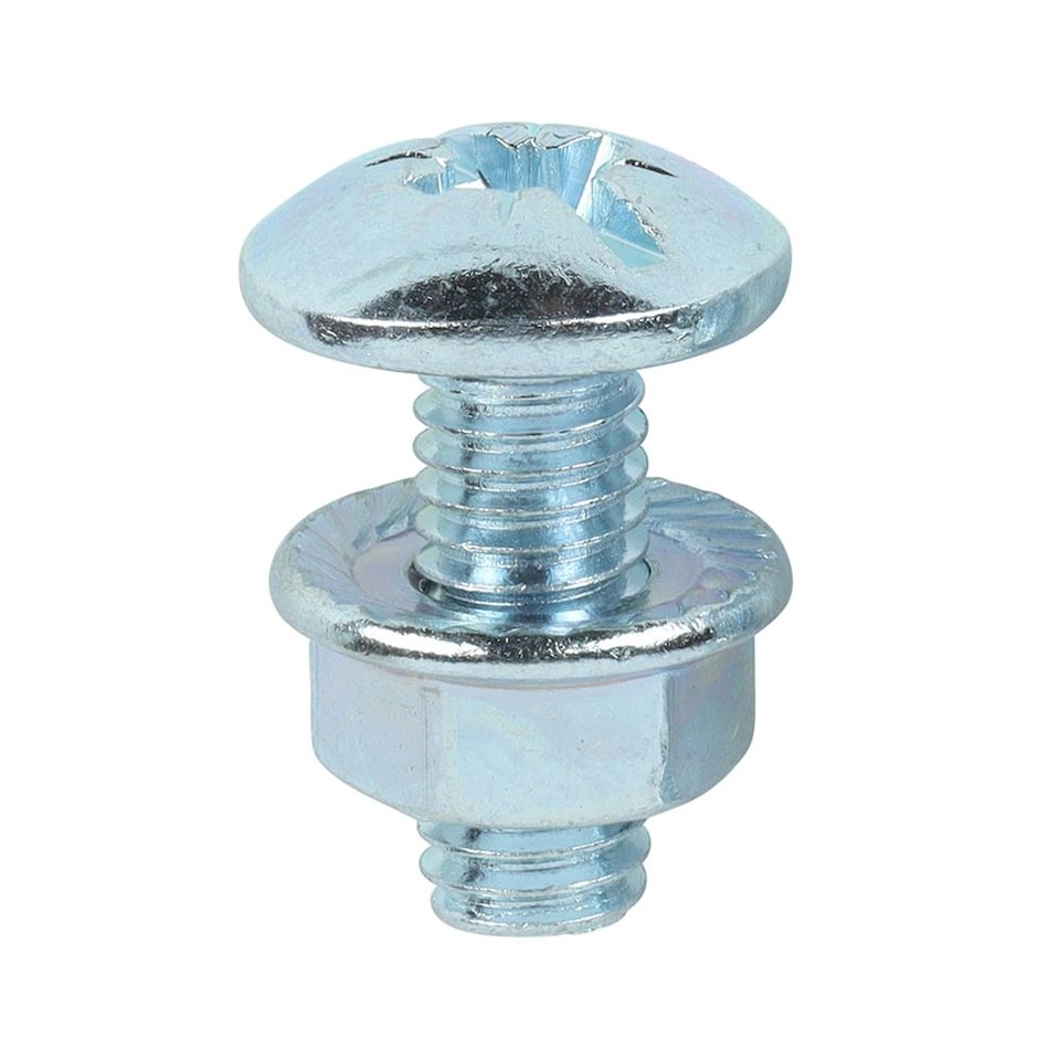 Timco - Cable Tray Bolts with Flange Nuts - Zinc (Size M6 x 16 - 200 ...