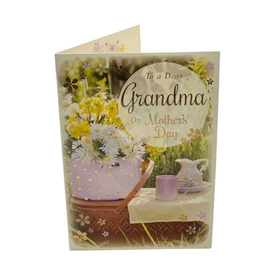 To Dear Grandma Bright Spring Flowers Design Mother's Day Card - Tesco ...