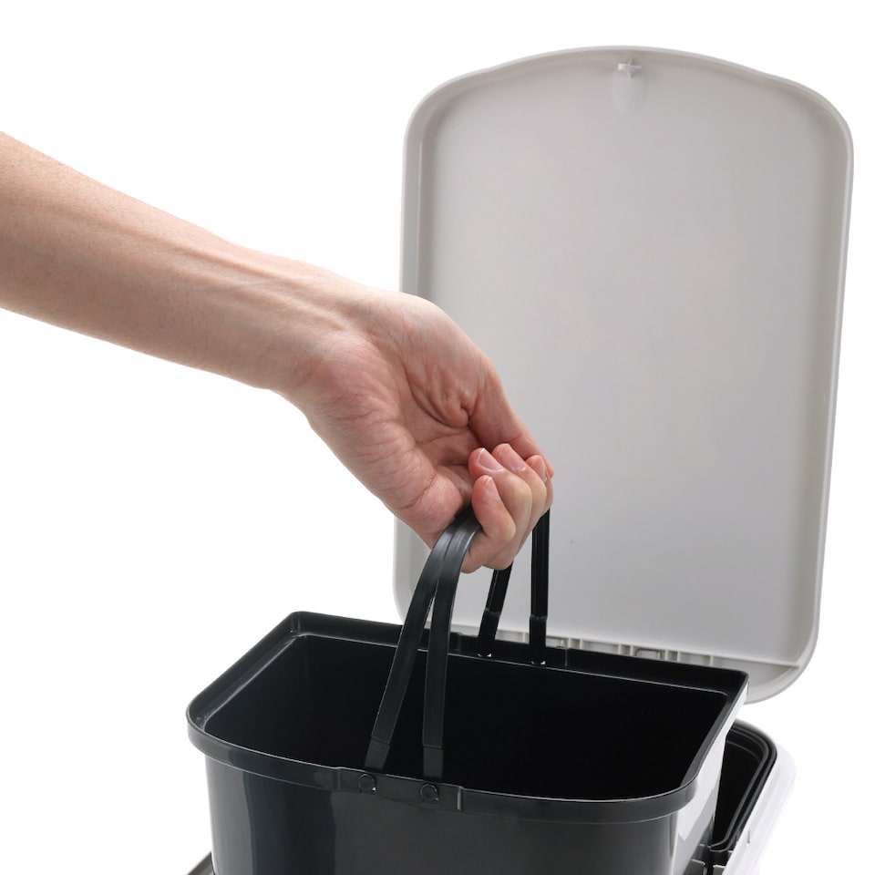 Living and Home 24L 3-Tier Dry Wet Separation Trash Bin with Inner ...