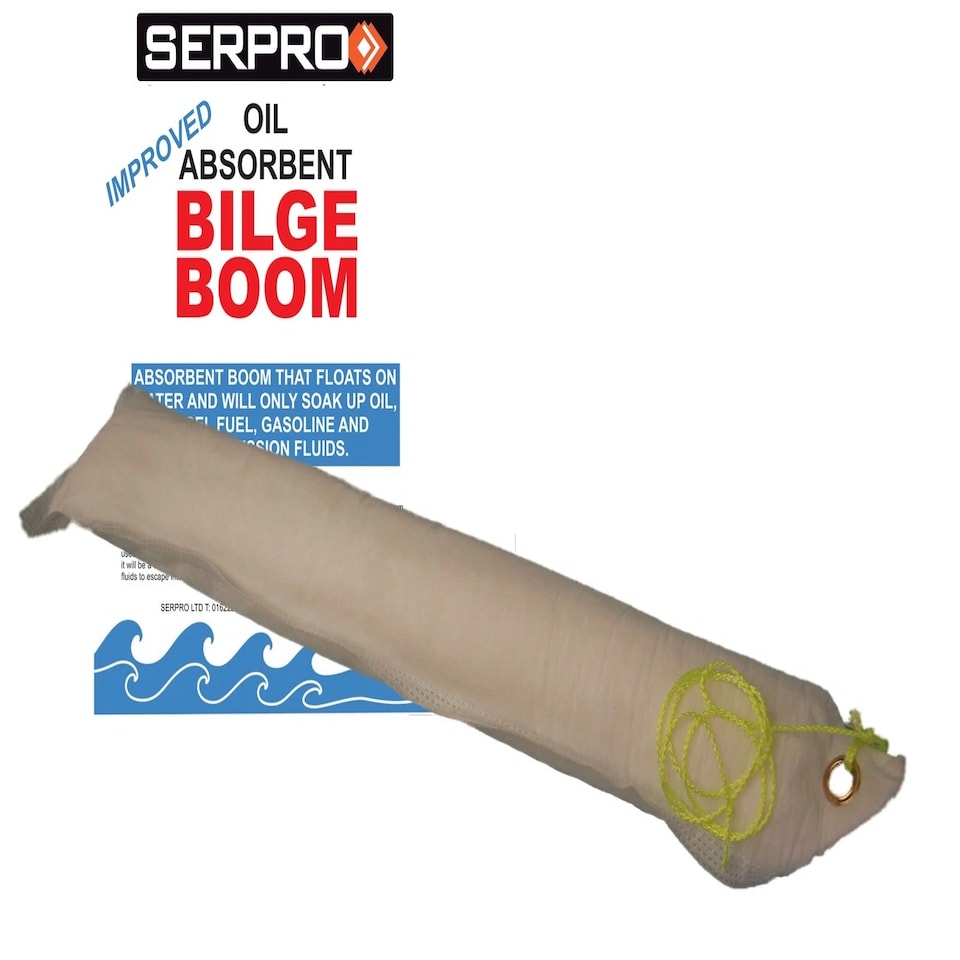 1 x MARINE OIL AND FUEL ABSORBENT BILGE BOOM FOR BOAT - BILGE SOCKS ...