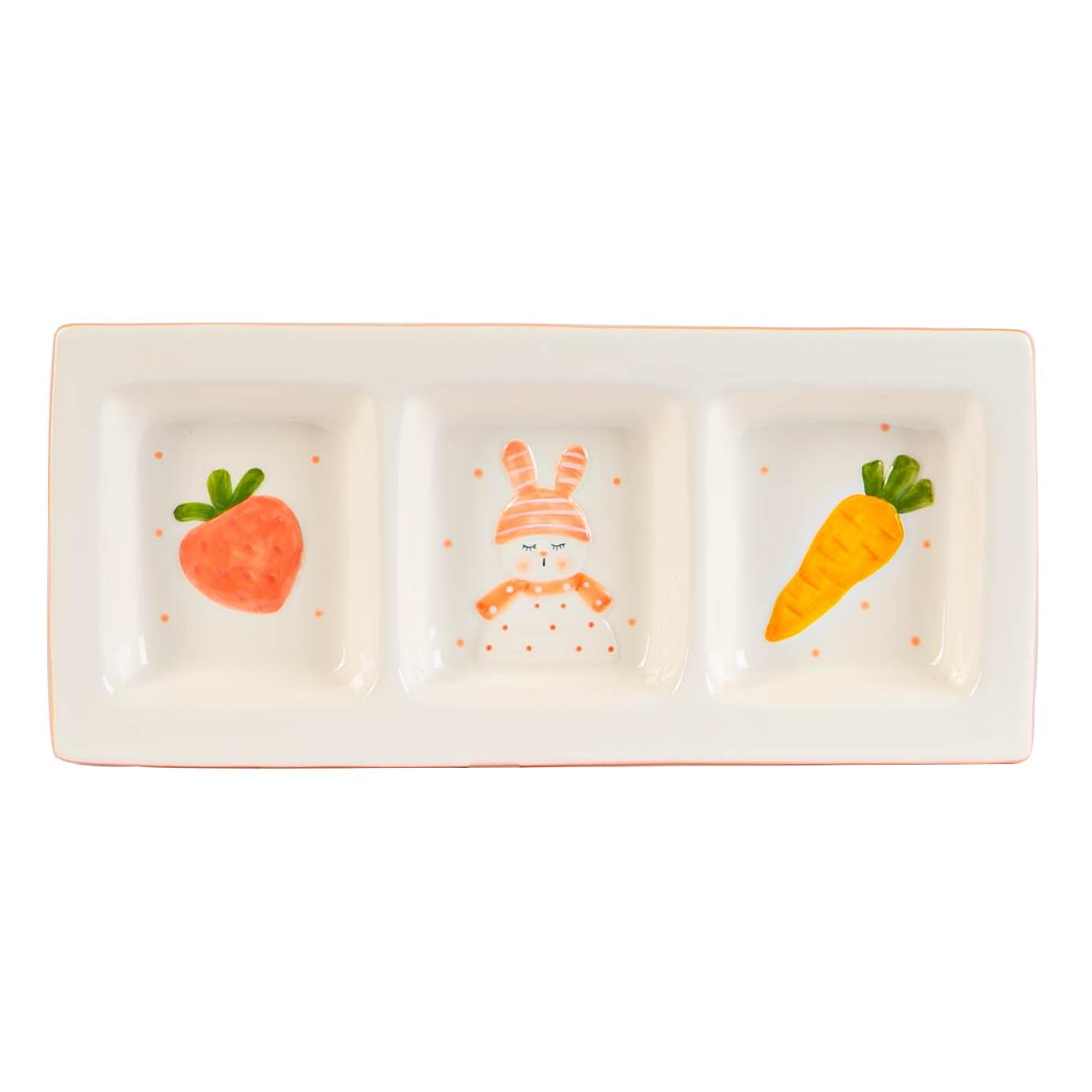 Nicola Spring Easter Bunny Snack Plate - 31cm - White | White | White ...