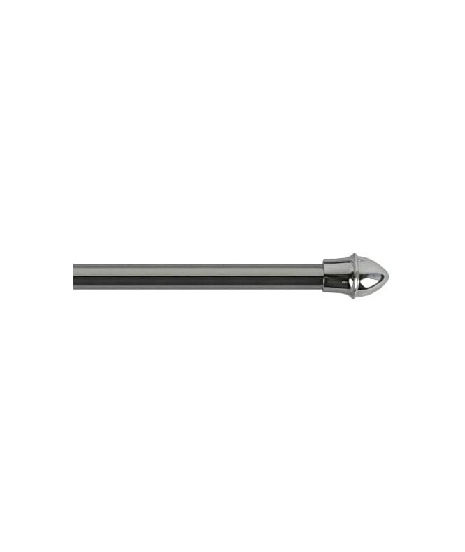 Chrome Cafe Curtain Rod 135 - 220cm | Silver | Chrome - Tesco Groceries