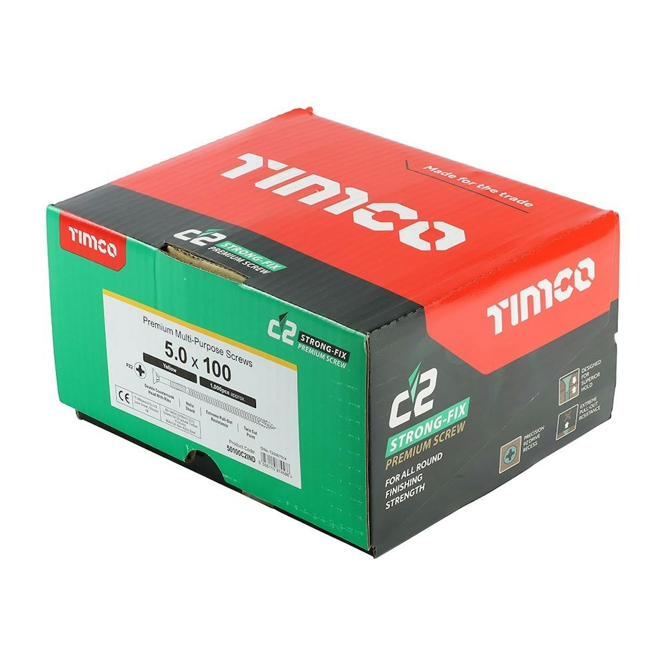 Timco - C2 Strong-Fix Multi-Purpose Premium Screws - Industry Pack - PZ ...