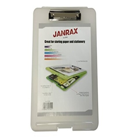 A4 Clear Clipboard Box File - Storage Filing Case - Tesco Groceries