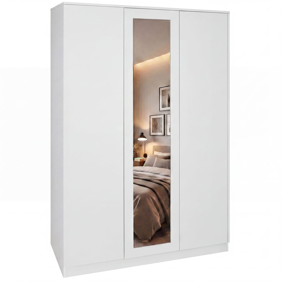 Vida Designs Denver 3 Door Mirrored Wardrobe, White - Tesco Groceries