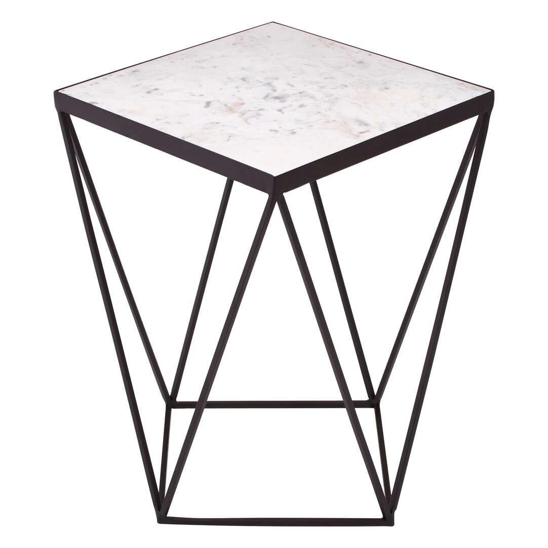 Shalimar Square Black Finish Base Side Table - Tesco Groceries