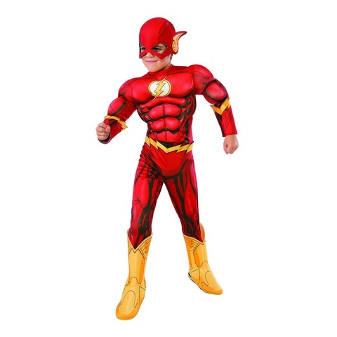 The Flash Deluxe The Flash Costume - Red/Yellow - M M - Tesco Groceries
