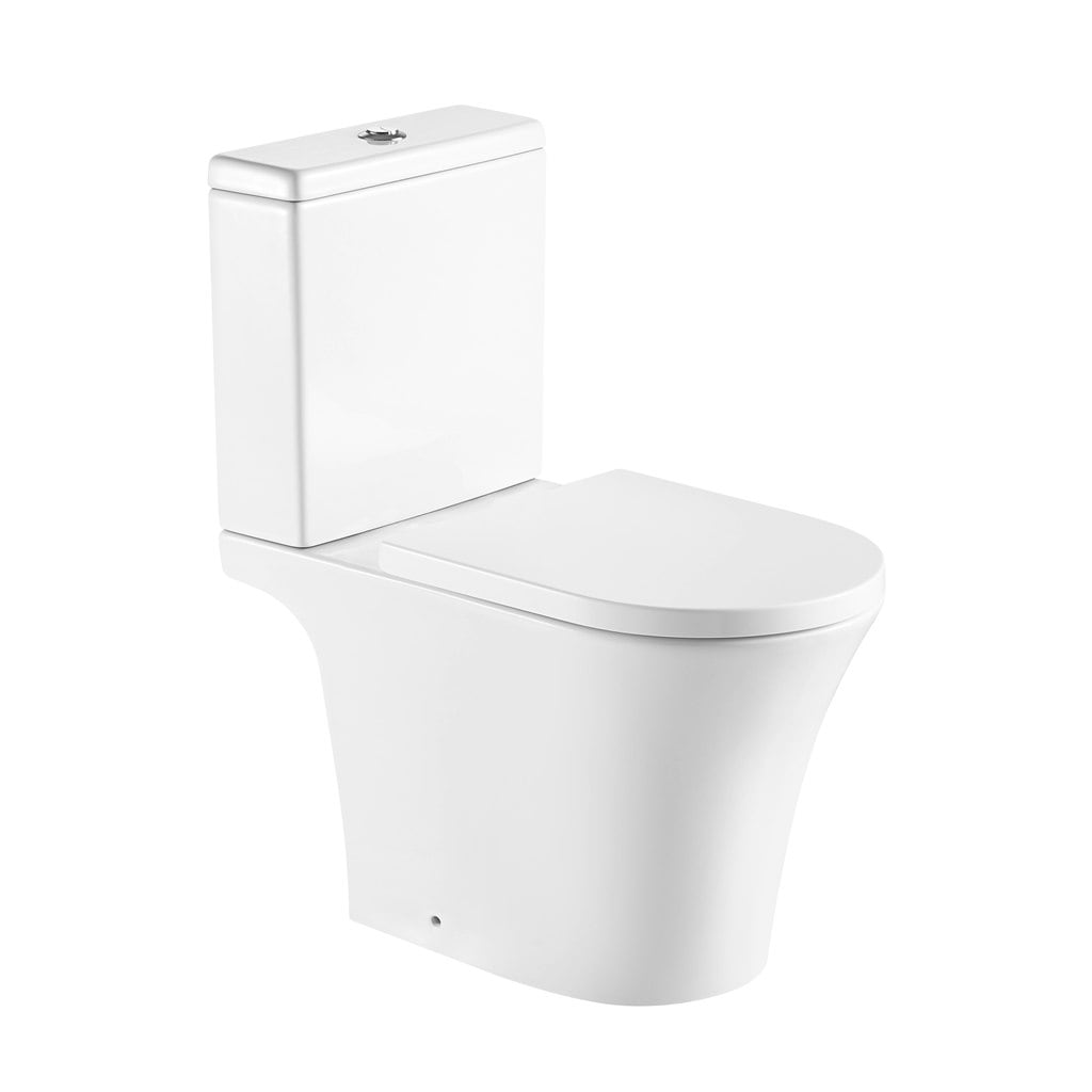 Premium OPEN BACK Toilet Set (Jupiter) - Rimless Pan - Cistern - Soft ...