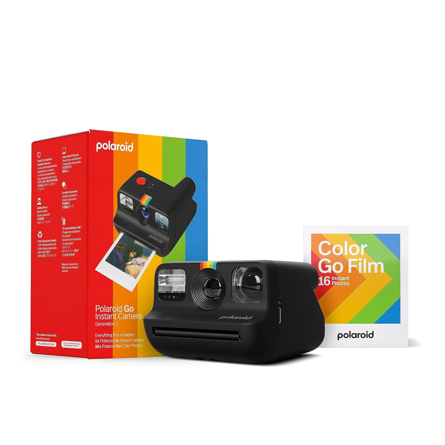 Polaroid Everything Box Polaroid Go Generation 2 Black Mini Instant ...