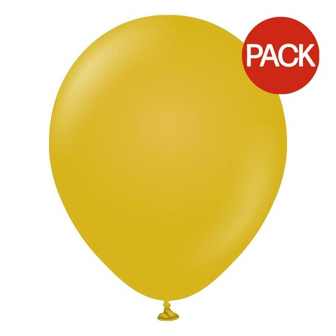 Kalisan Latex Retro Balloons (Pack of 100) - Mustard - One Size - Tesco ...