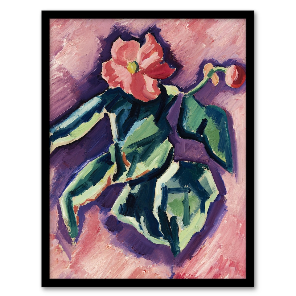 Pink Begonias Abstract Painting Hartley Framed Wall Art Print 12X16 ...
