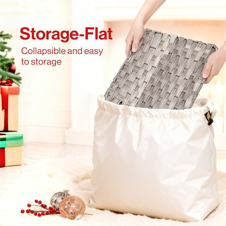 45cm Wicker Christmas Tree Skirt Base Rattan Basket Ideal for Trees ...