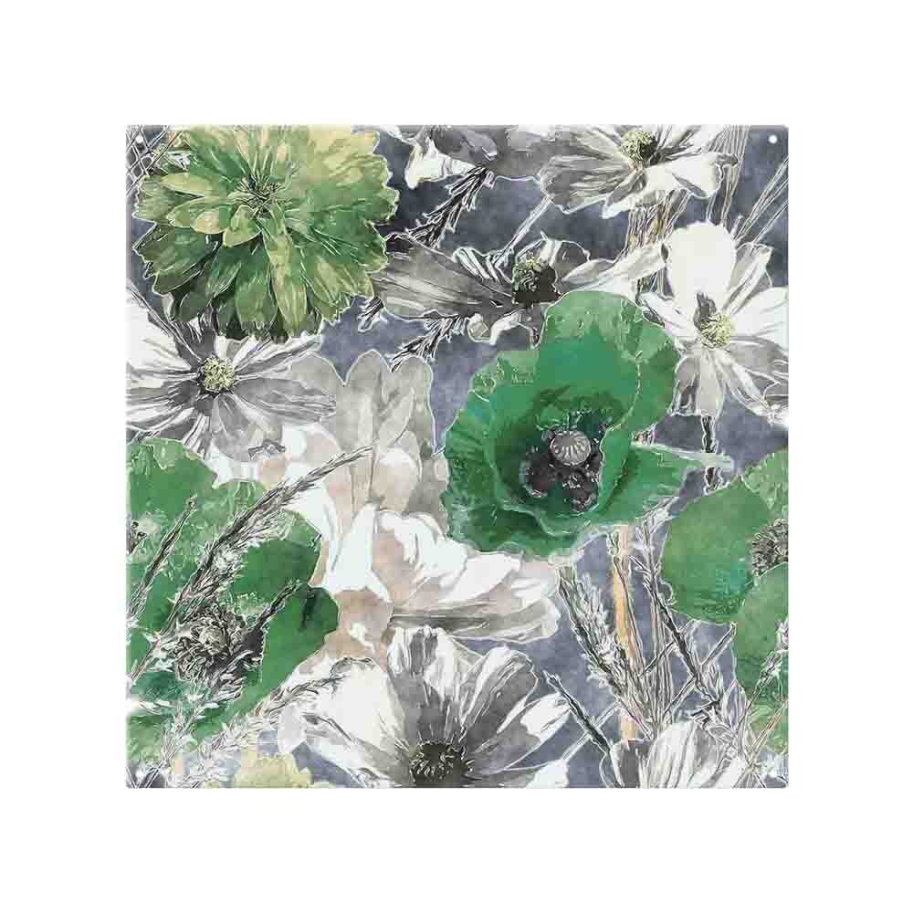 Green Flowers Splash Back | White - Tesco Groceries