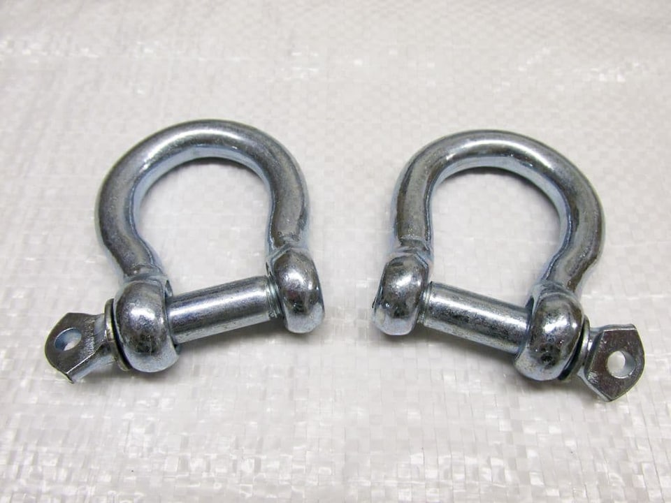 Bow Shackle Screw Pin Galvanised 8MM X2 (Commercial Chain Connector ...