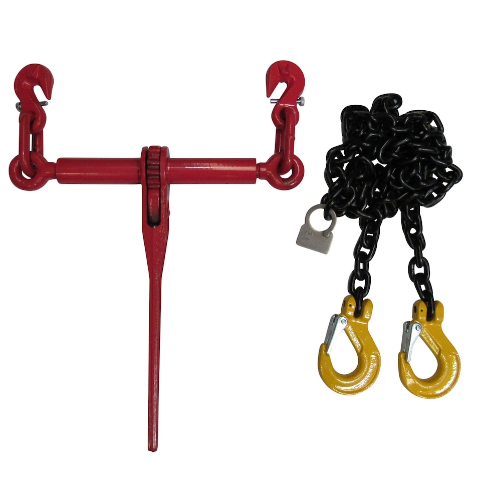 Lever Ratchet Chain Loadbinder Kit 8MM 4M Sling Hook - Tesco Groceries