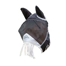 Shires Fine Mesh Horse Fly Mask With Ears & Nose Fringe - Black - X ...