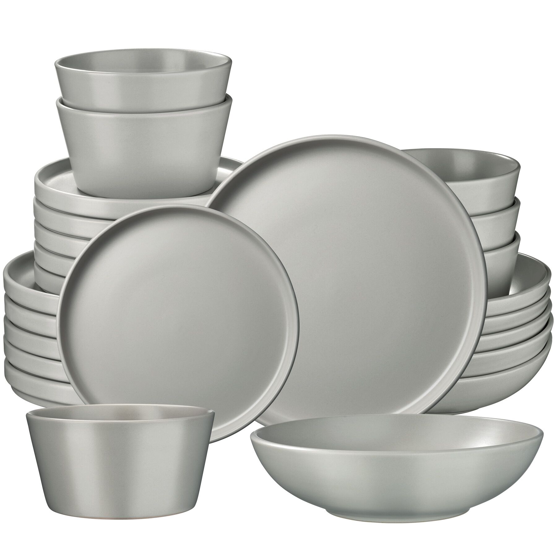 Dinnerware Set Una - dinner set, incl. plates, bowls and mugs, for 6 ...