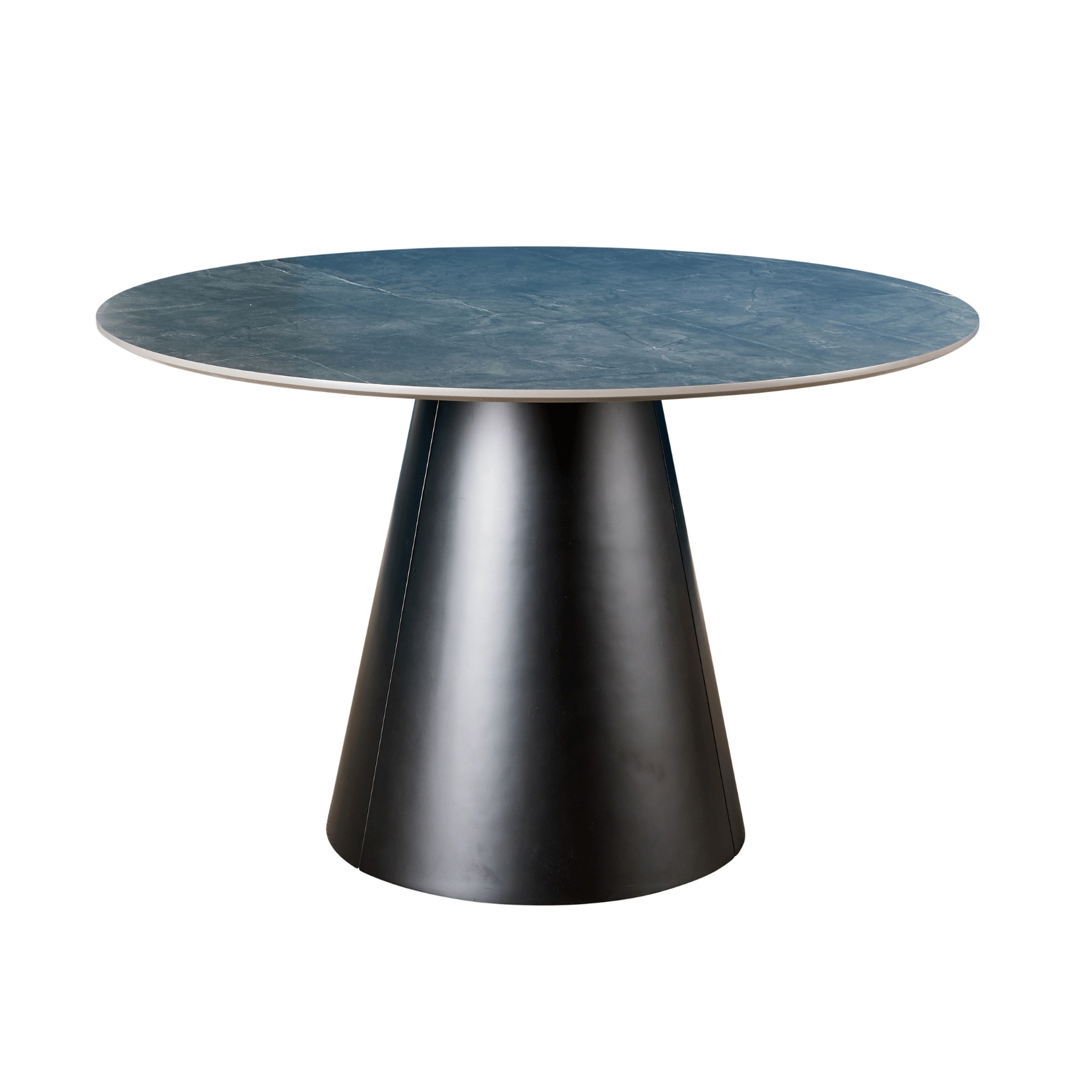 Dining Table 120cm Round MDF Grey Home Living Kitchen Dining Furniture ...