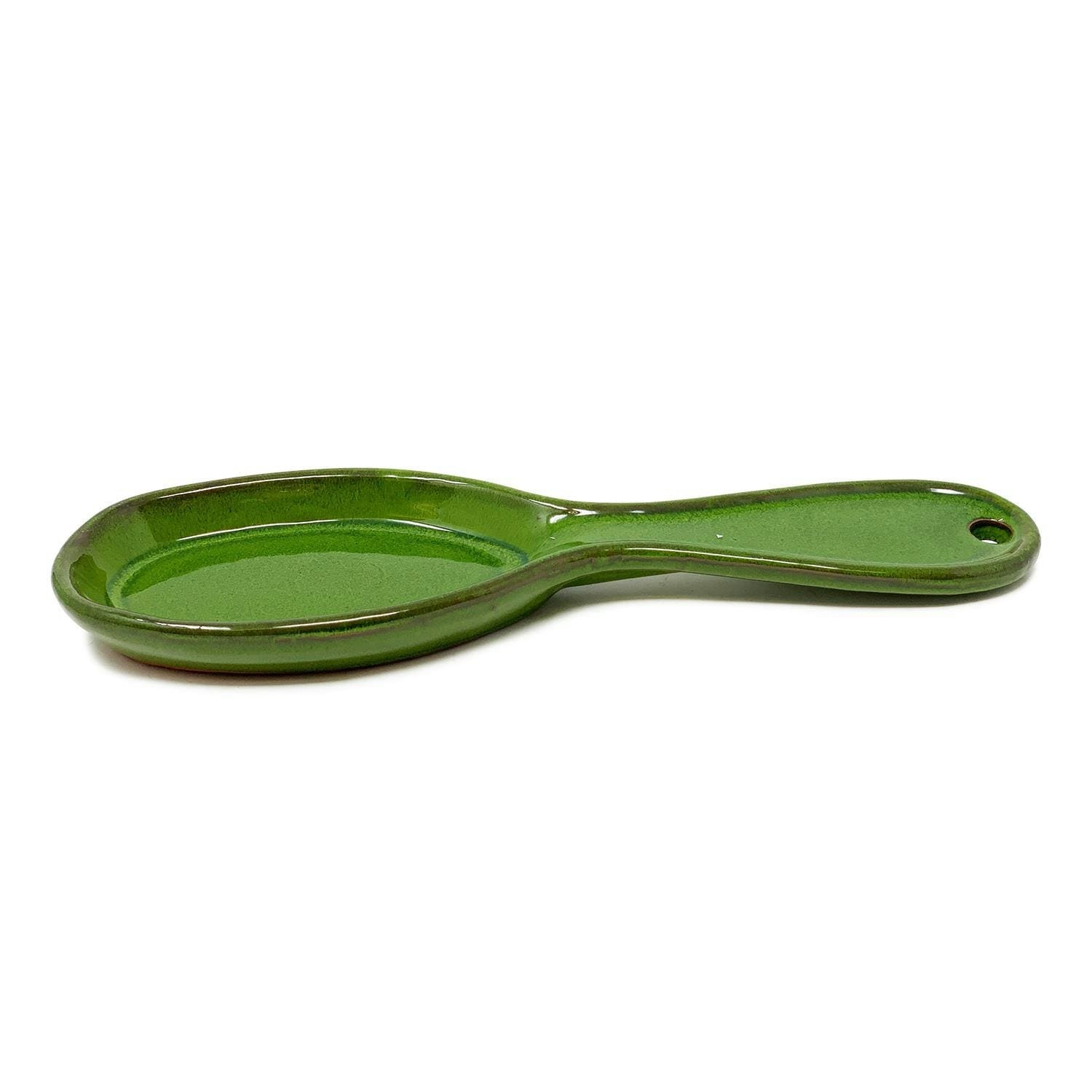 Verano Spanish Ceramics Selena Glazed Spoon Rest - 27cm Dark Green ...
