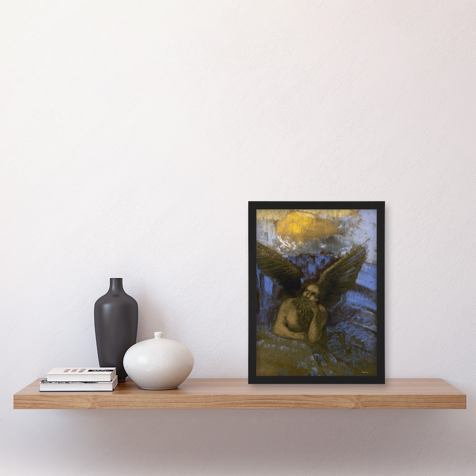 Odilon Redon Framed Wall Art Print Old Angel Winged Sphinx Painting ...