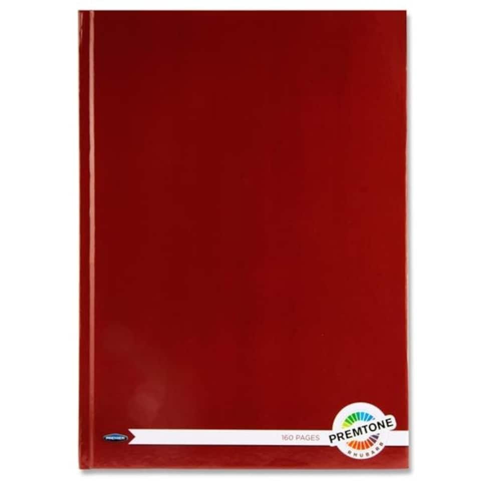 A4 160 Pages Rhubarb Red Hardcover Notebook by Premto - Tesco Groceries