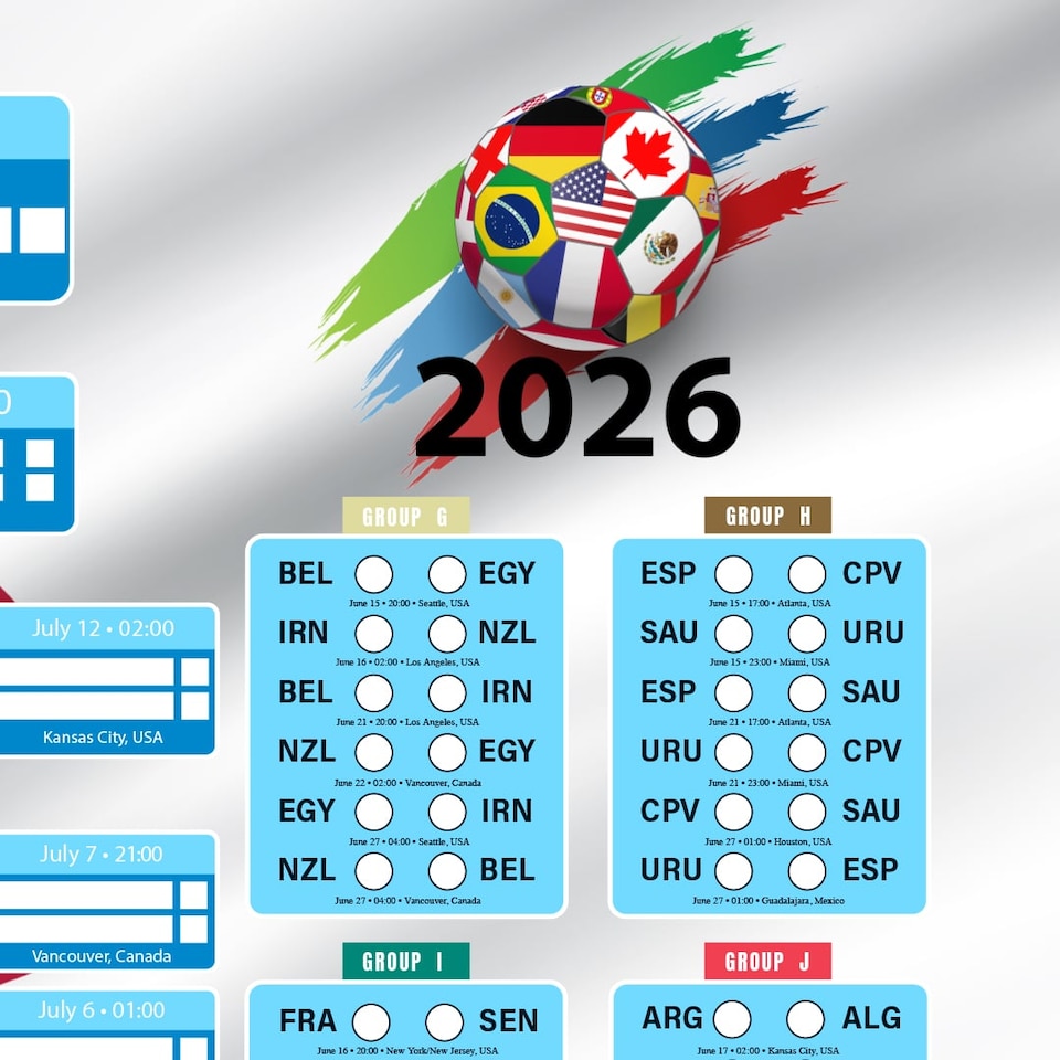Algeria Flag World Football Championship Cup 2026 A2 Fixture Wall Chart ...