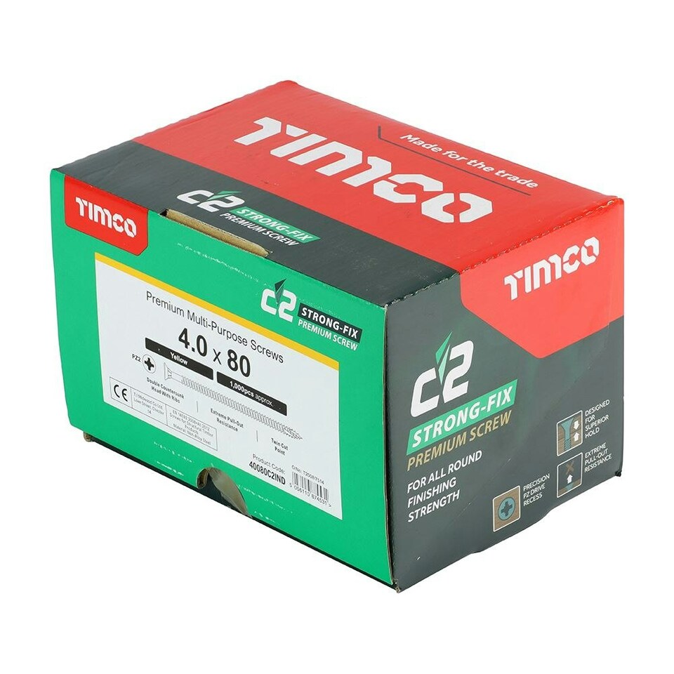 Timco - C2 Strong-Fix Multi-Purpose Premium Screws - Industry Pack - PZ ...