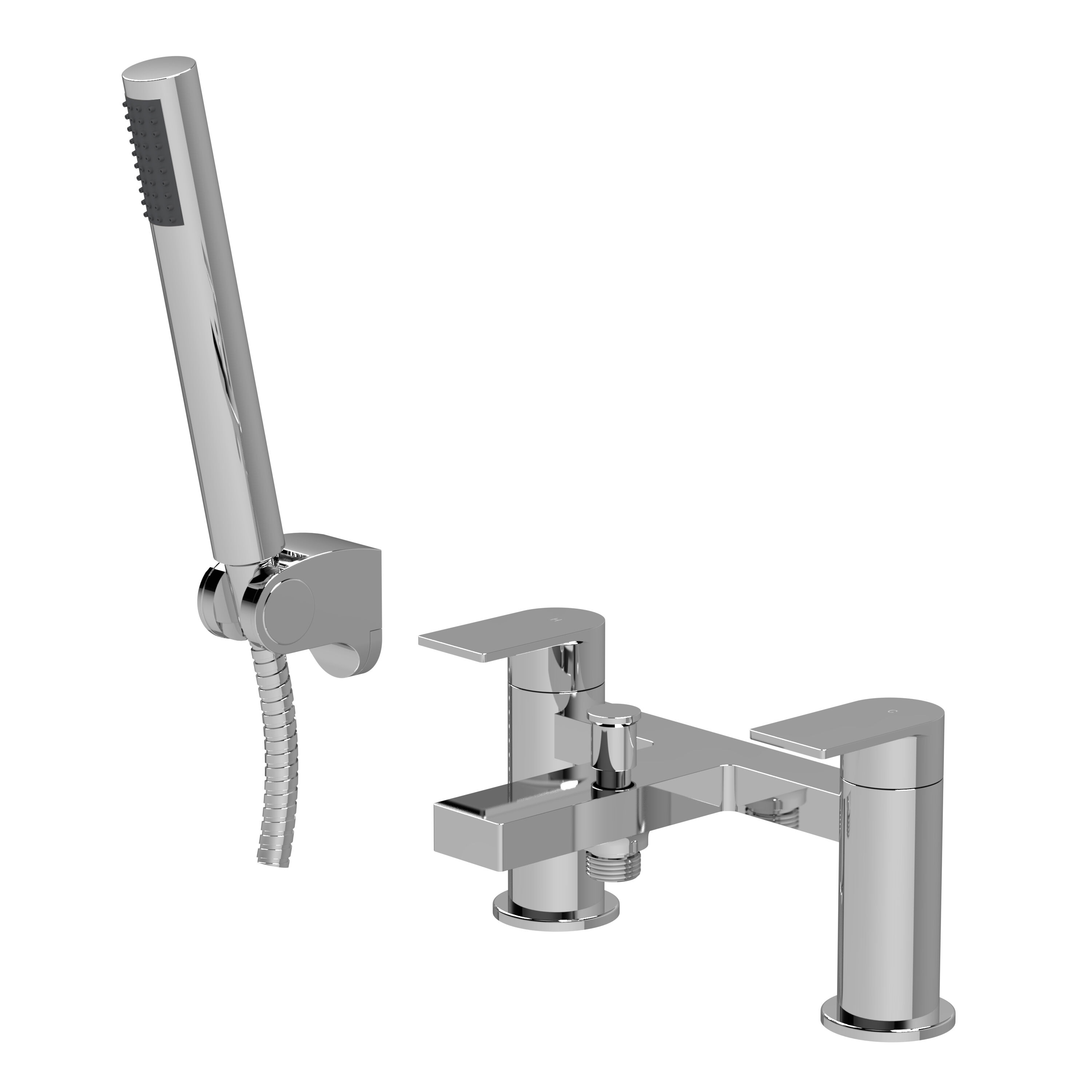 Balterley Contemporary Bath Shower Mixer Tap with Shower Kit ...