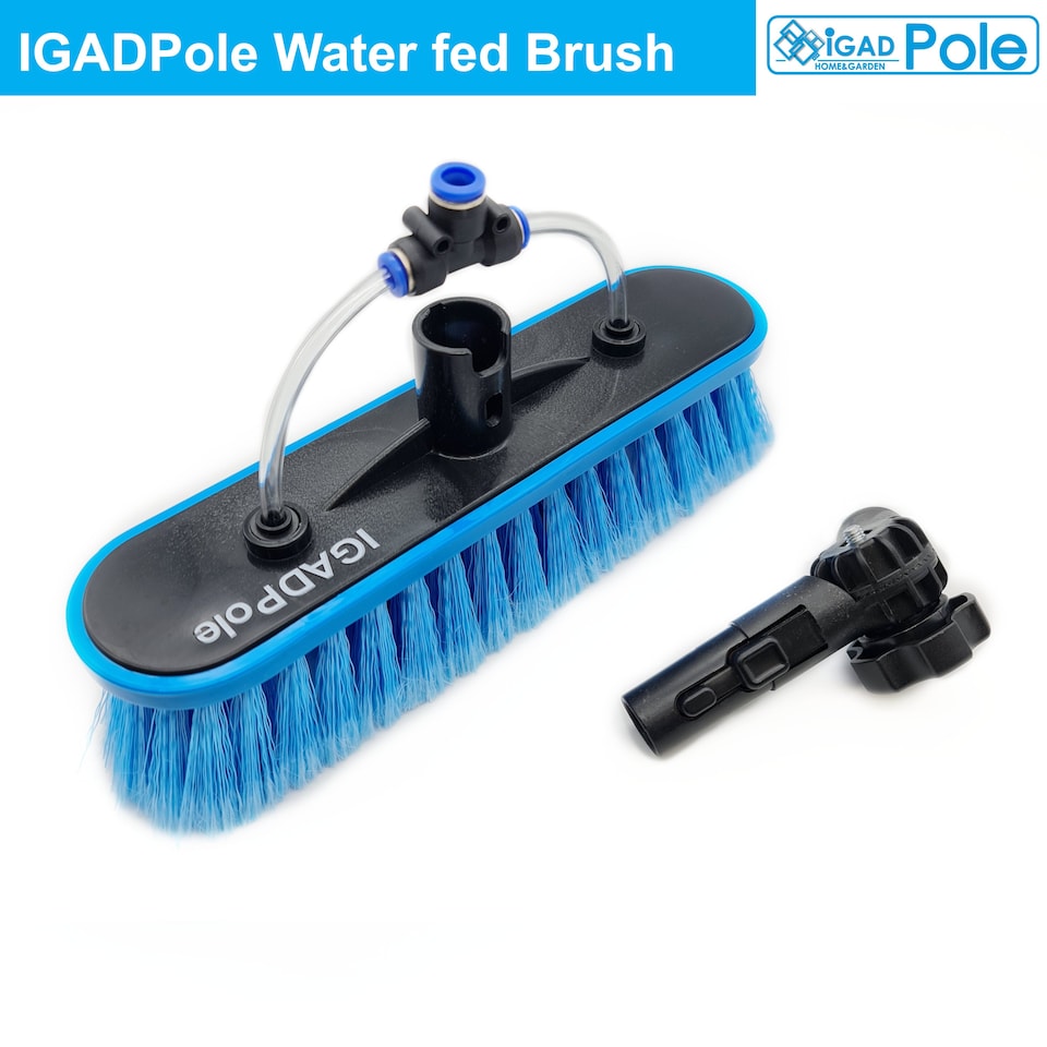 IGADPole 2023 10"(25cm) Water Fed Brush Head replacement, fed Tee and ...