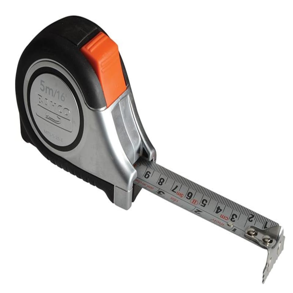 Bahco Mts Reversible Magnetic Tip Auto Pocket Tape 5M 16Ft Width 25Mm Tesco Groceries