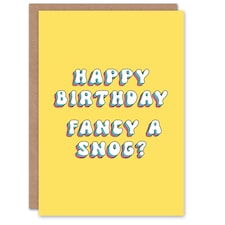 Fancy Snog Cheeky Funny Bright Retro Woman Her Birthday Card - Tesco ...