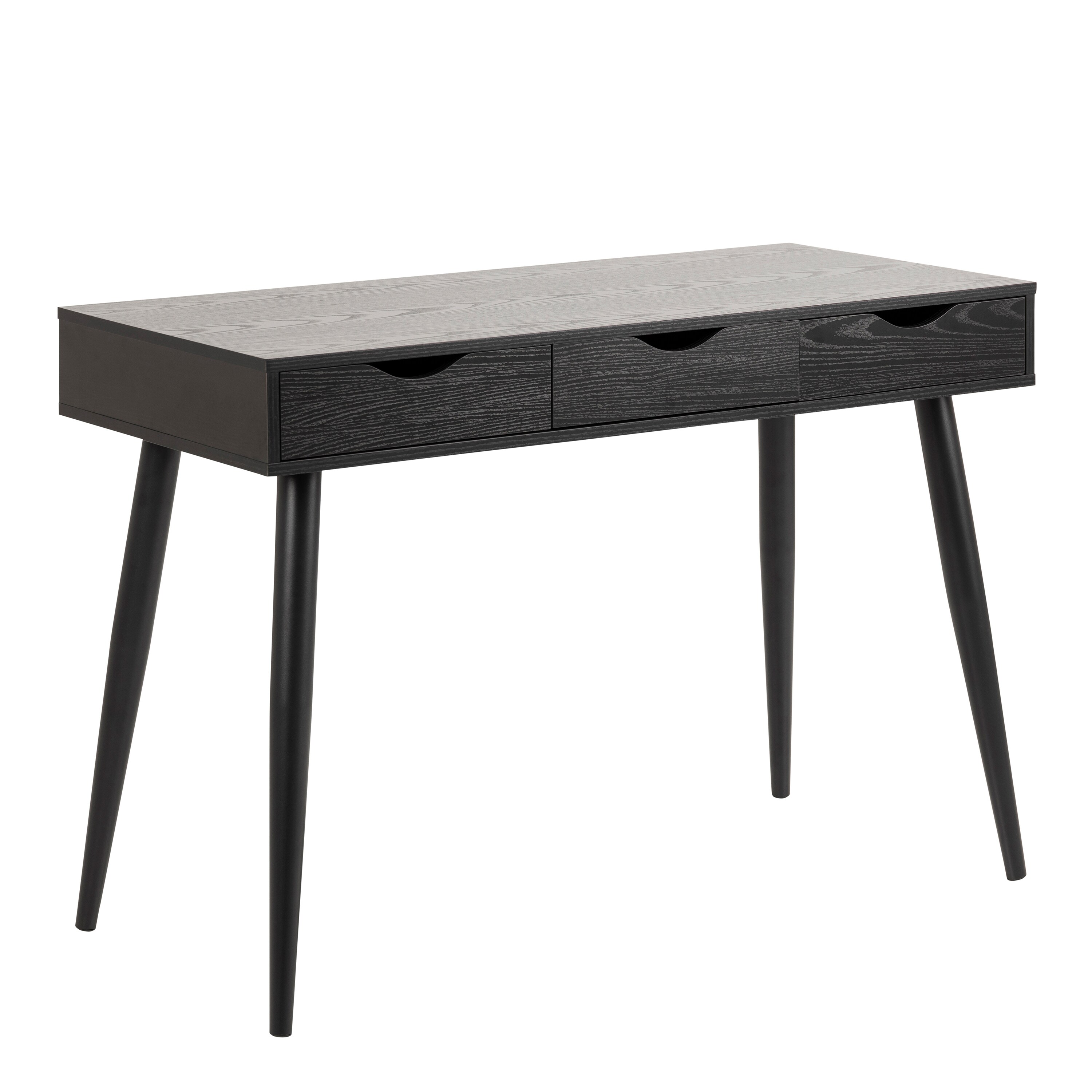 Neptun 3 Drawer Office Desk in Black - Tesco Groceries
