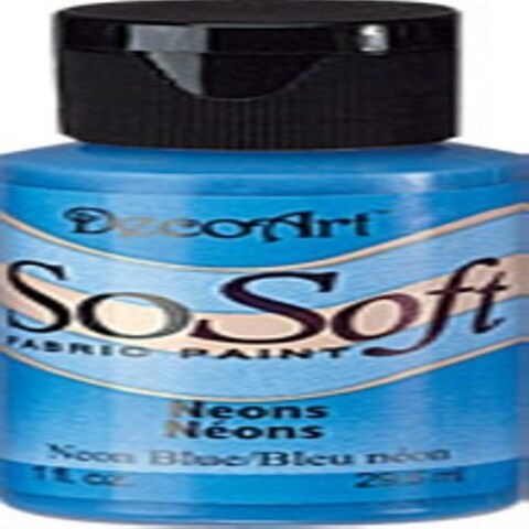 Decoart Sosoft Fabric Paint Neon Blue Multi - Tesco Groceries