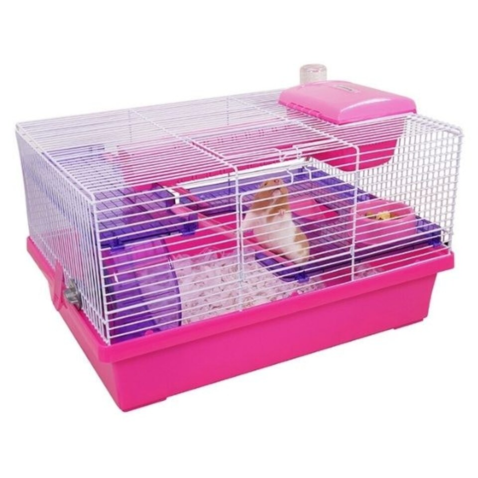 Rosewood Pico Hamster & Mice Cage - Pink - Tesco Groceries