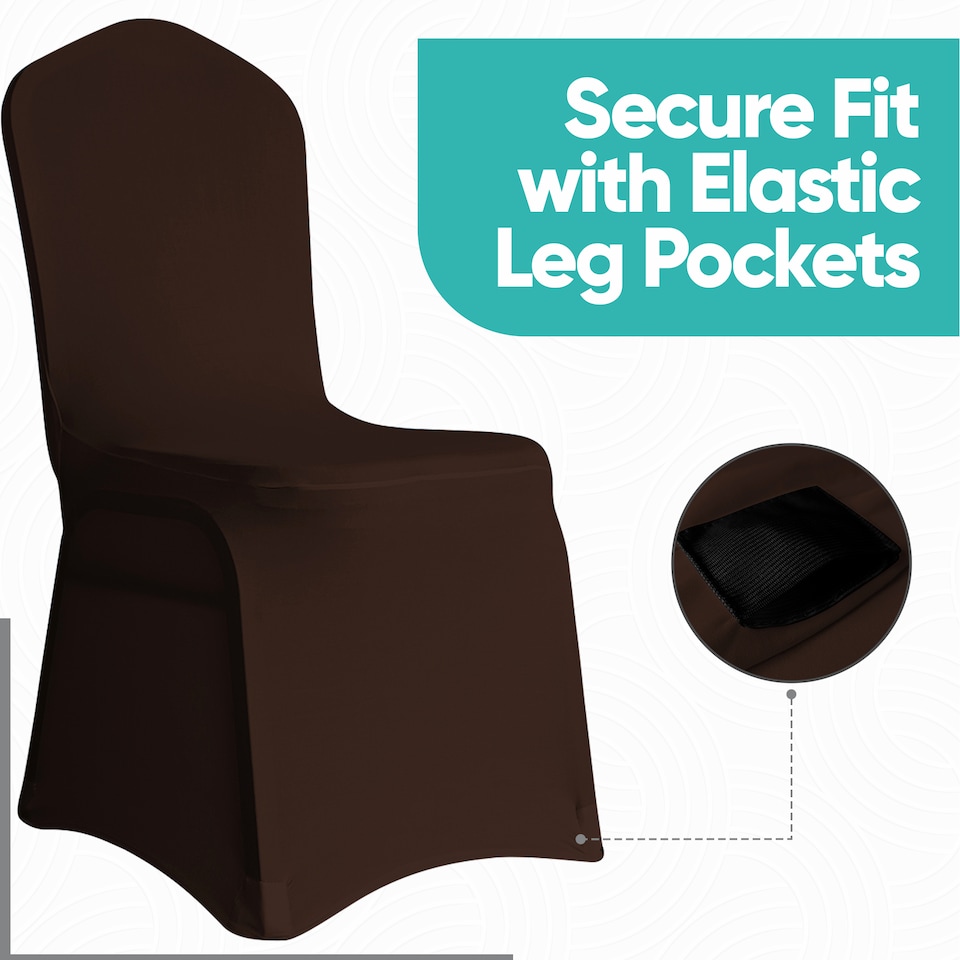 Chair Cover Spandex Polyester Stretch, Flat Dining Slipcovers - 10pcs ...