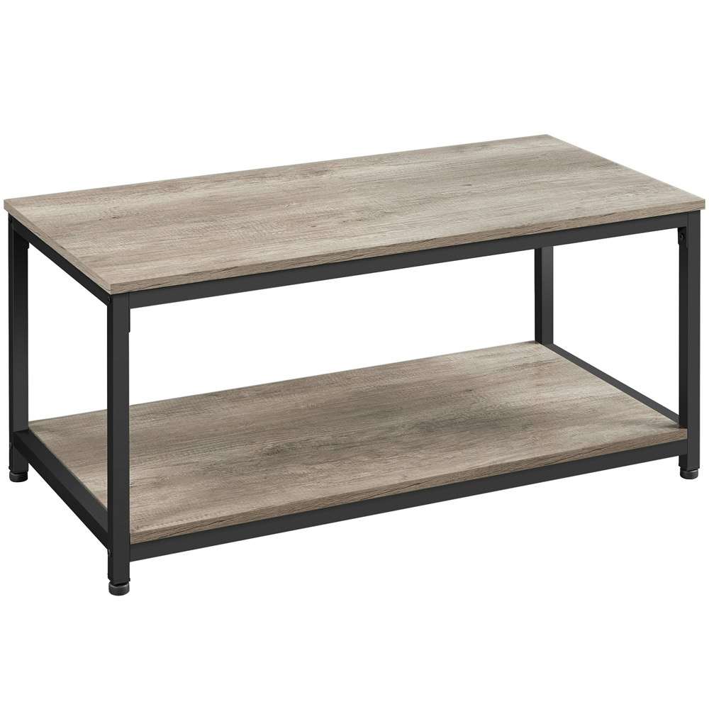 Yaheetech Industrial Coffee Table with Storage Shelf - Tesco Groceries