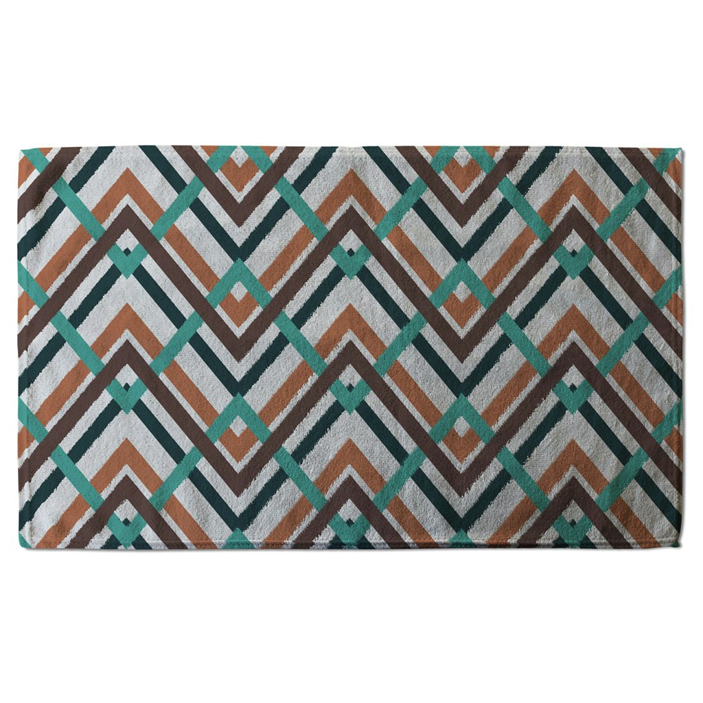 Coloured Geometric Zig Zag (Kitchen Towel) - Tesco Groceries