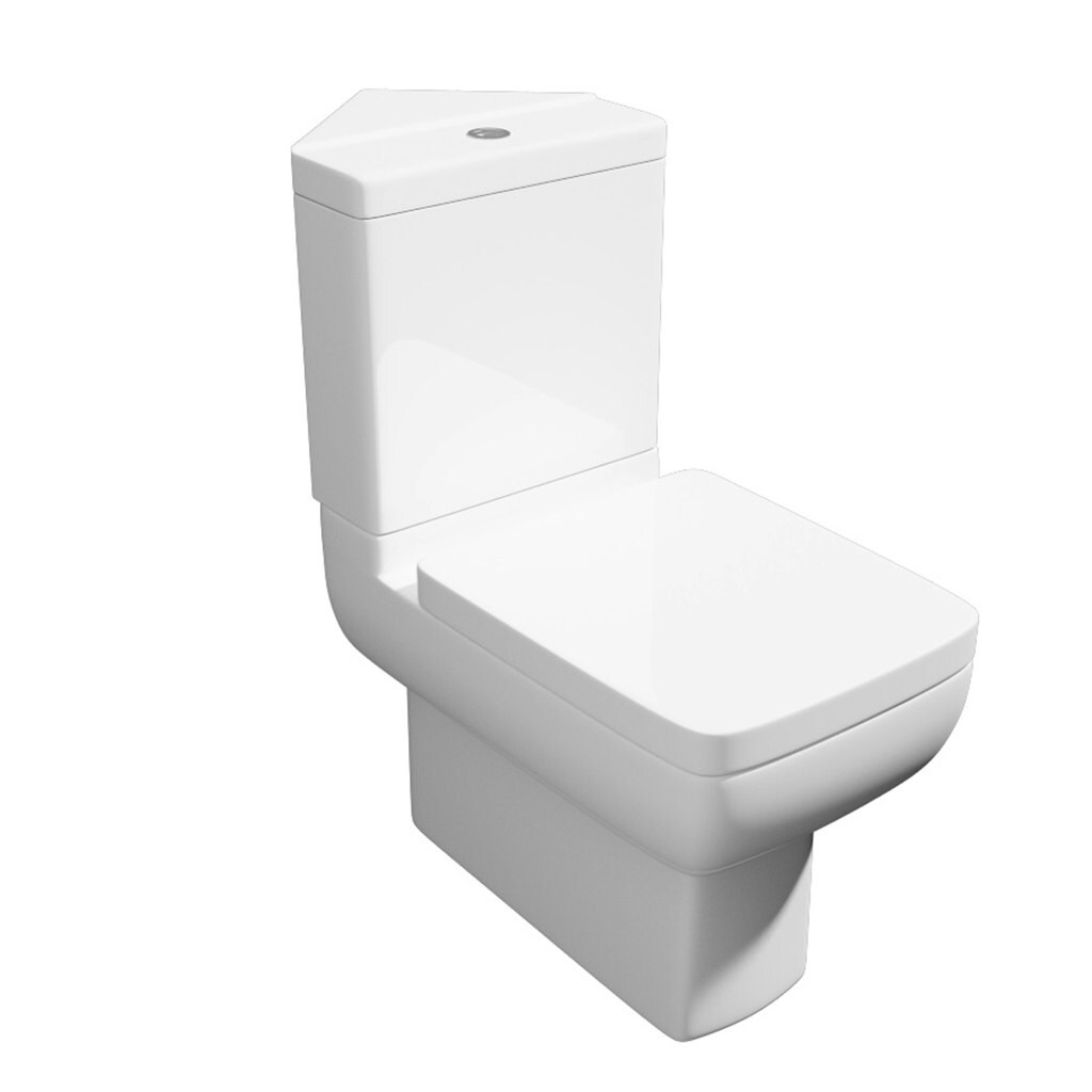 Premium CORNER Toilet Set (Madrid) - Cistern - Soft Close Seat ...