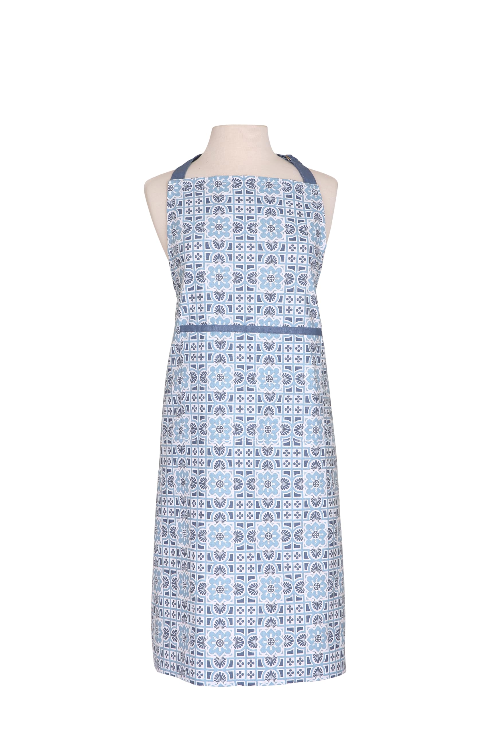 Gertrude Jekyll Organic Cotton Adult Apron - Blue - Tesco Groceries